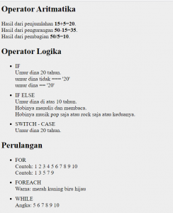 Konsep dasar PHP dan cara menghubungkan dengan HTML (part 6) – Rasupe